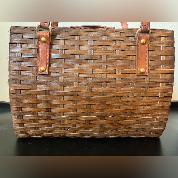 Bags | Vintage Basketweave Purse Handbag | Poshmark